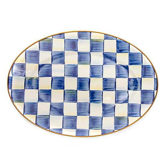 Royal Check enamel Oval Platter - Small – Lagoon Linens
